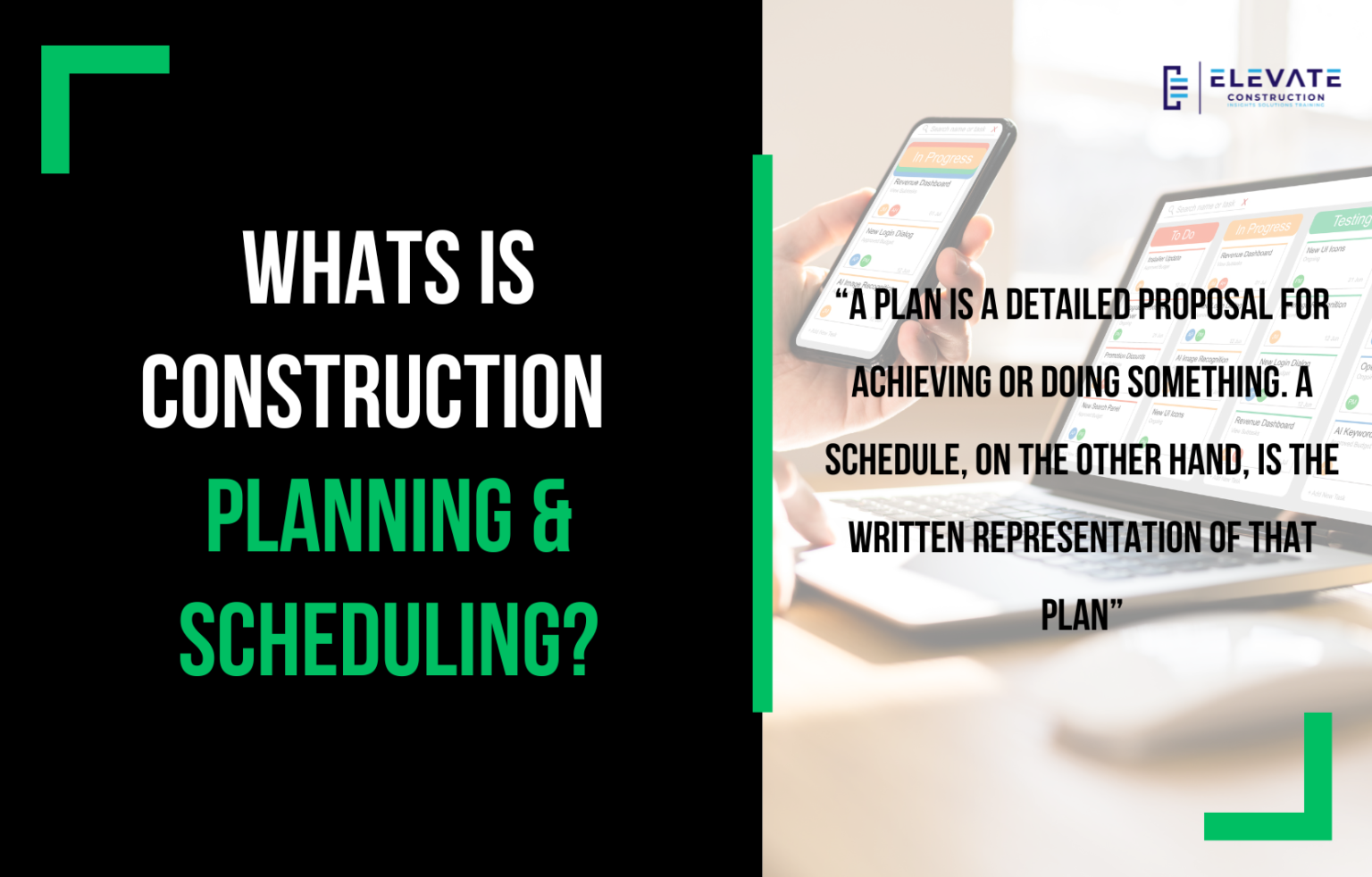 What Is Construction Planning And Scheduling? - Elevate Constructionist