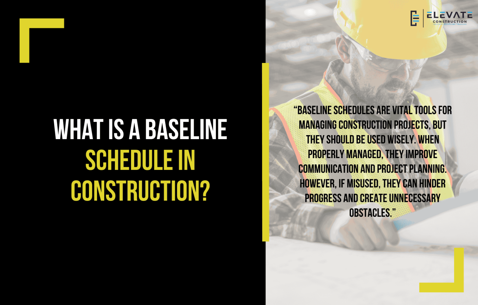 What Is A Baseline Schedule In Construction? - Elevate Constructionist