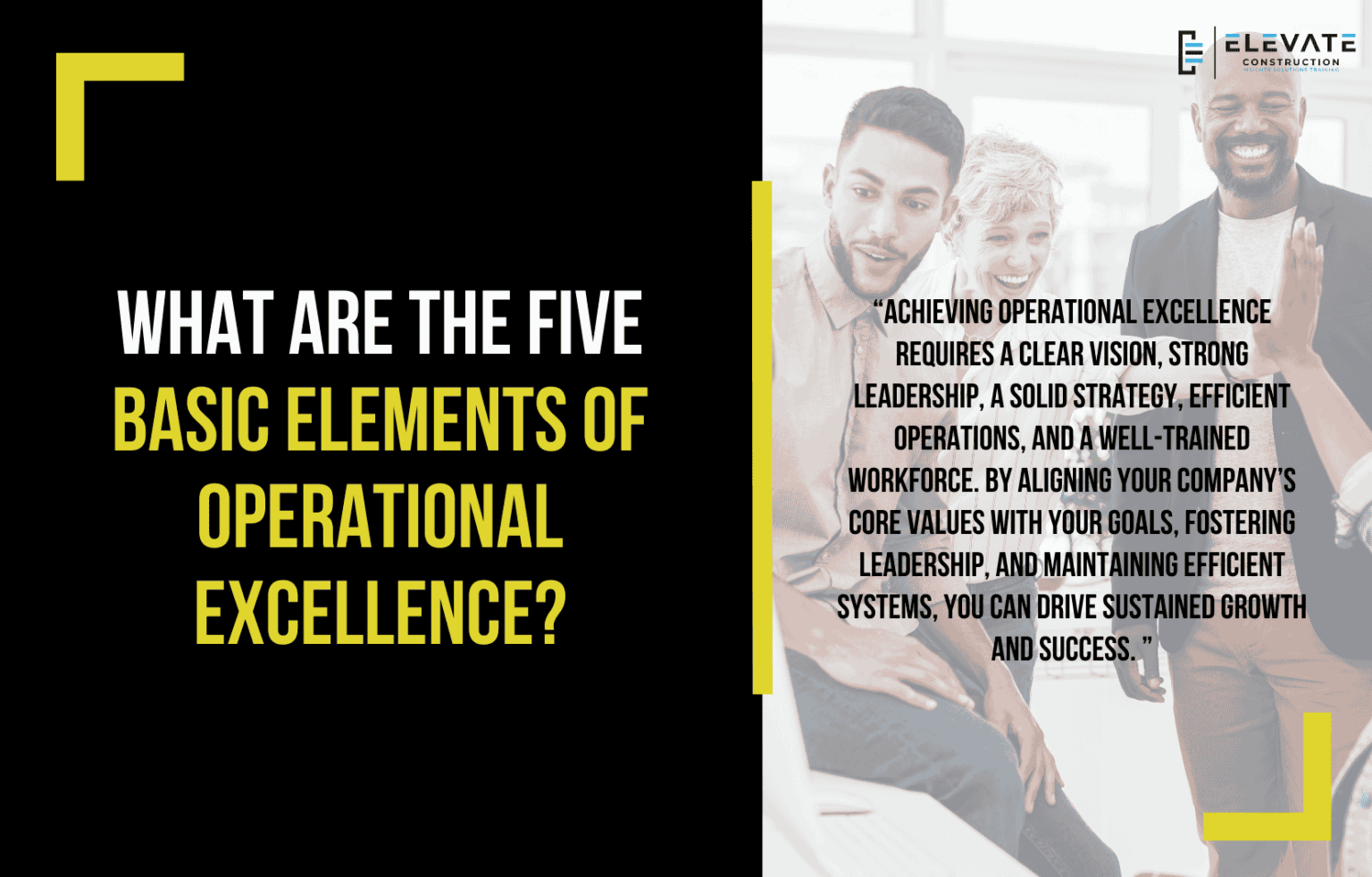 What Are The Five Basic Elements Of Operational Excellence? - Elevate ...