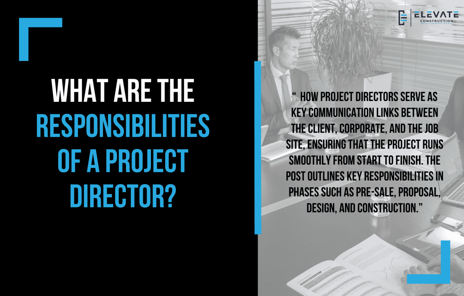 What Are The Responsibilities Of A Project Director? - Elevate ...