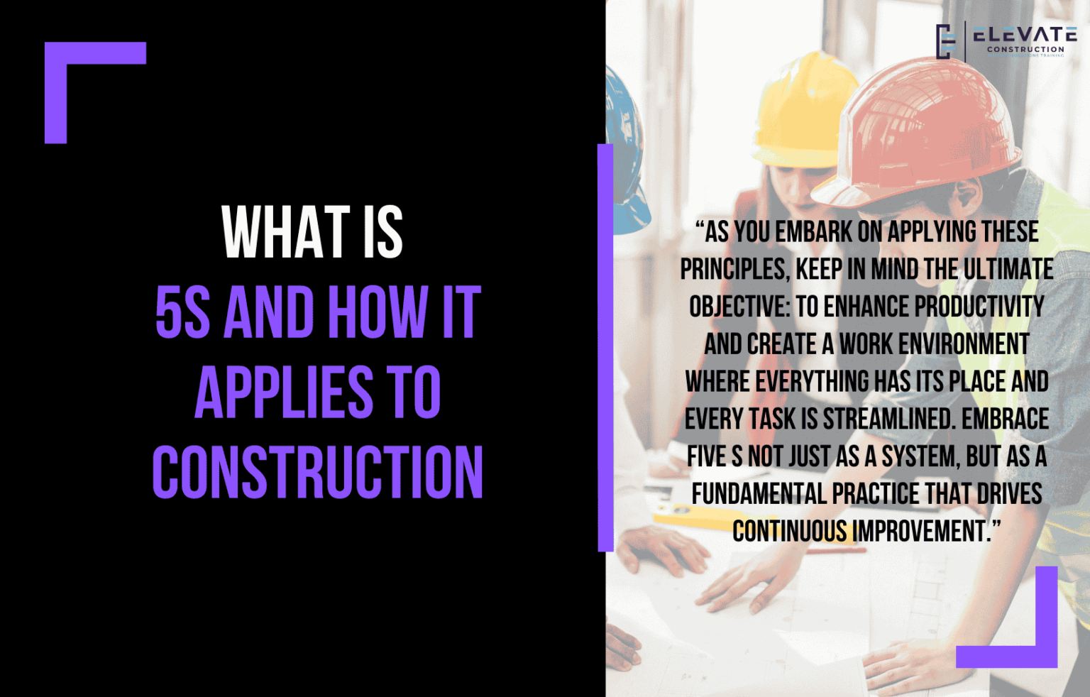 What Is 5S And How It Applies To Construction - Elevate Constructionist