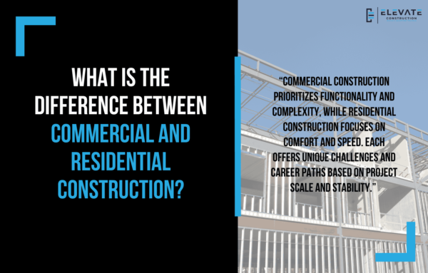 What Is The Difference Between Commercial And Residential Construction? - Elevate Constructionist