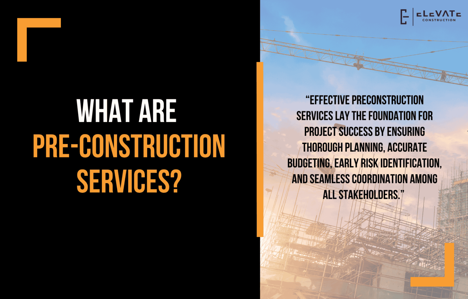 What Are Pre-Construction Services? - Elevate Constructionist