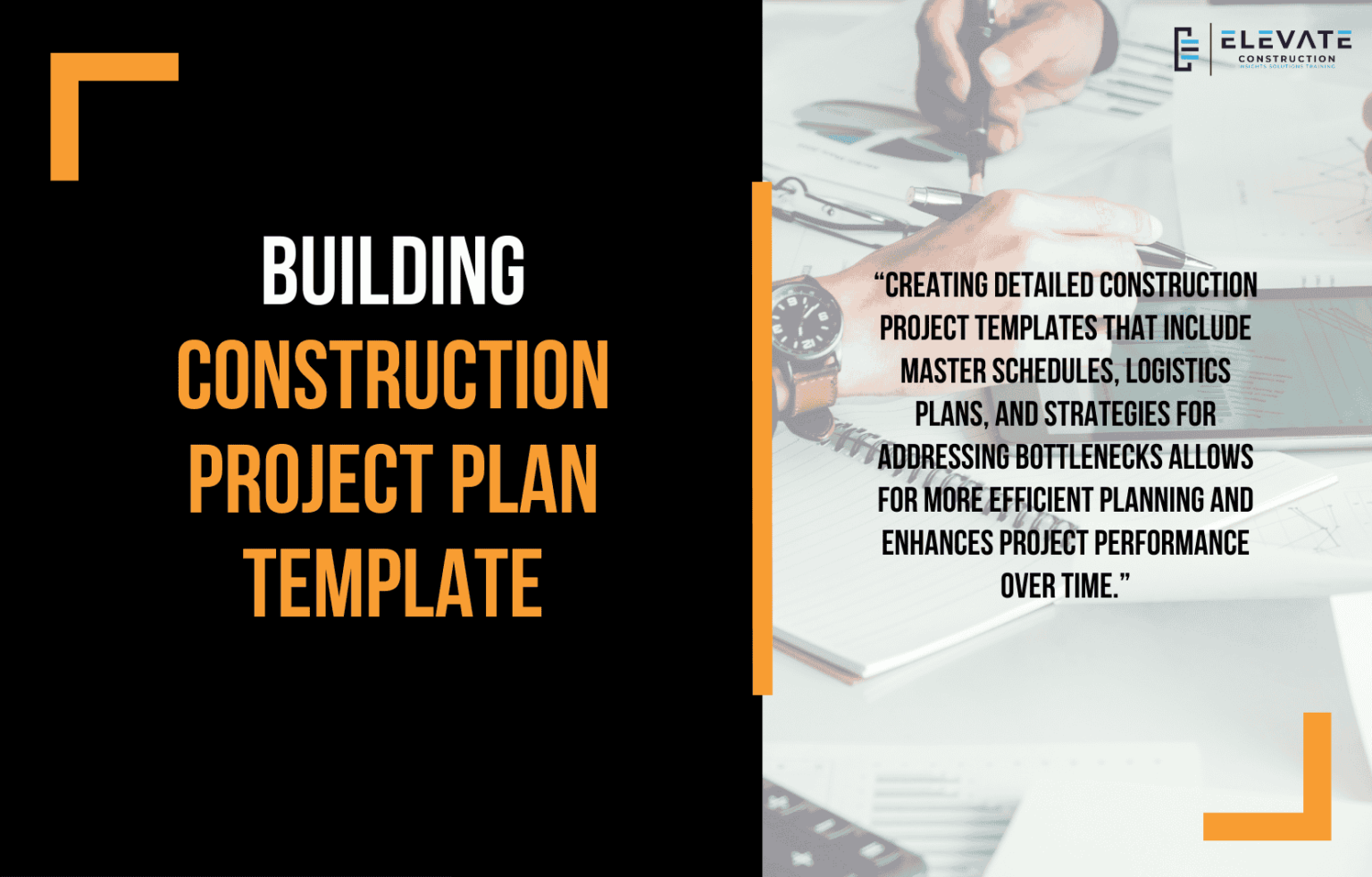 Building Construction Project Plan Template - Elevate Constructionist