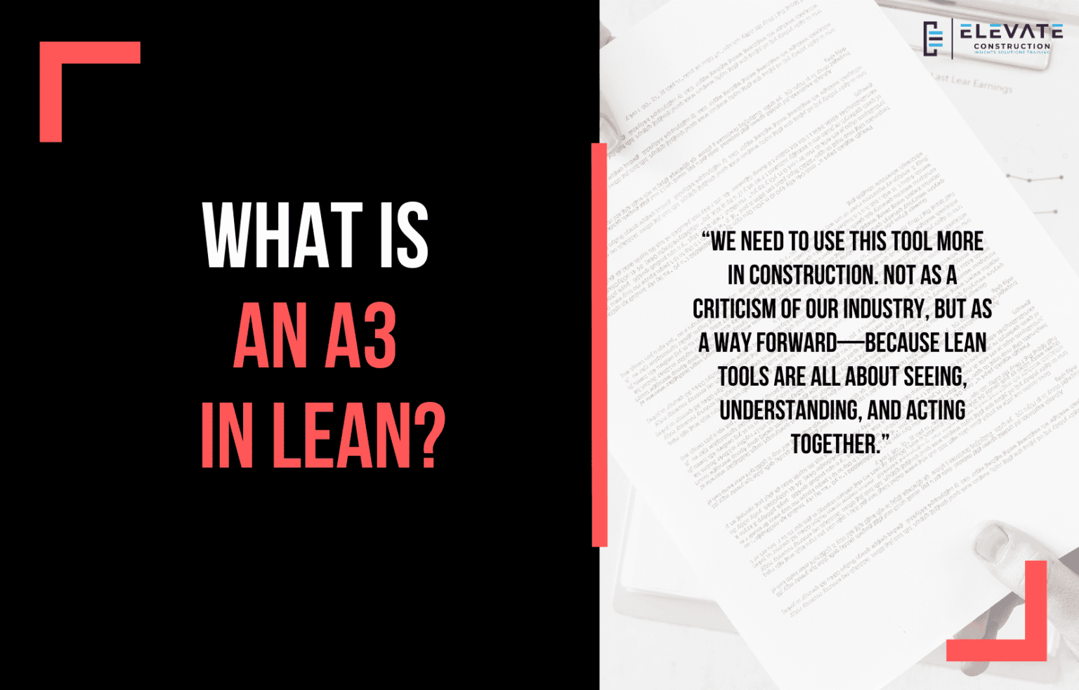 What Is An A3 In Lean? - Elevate Constructionist