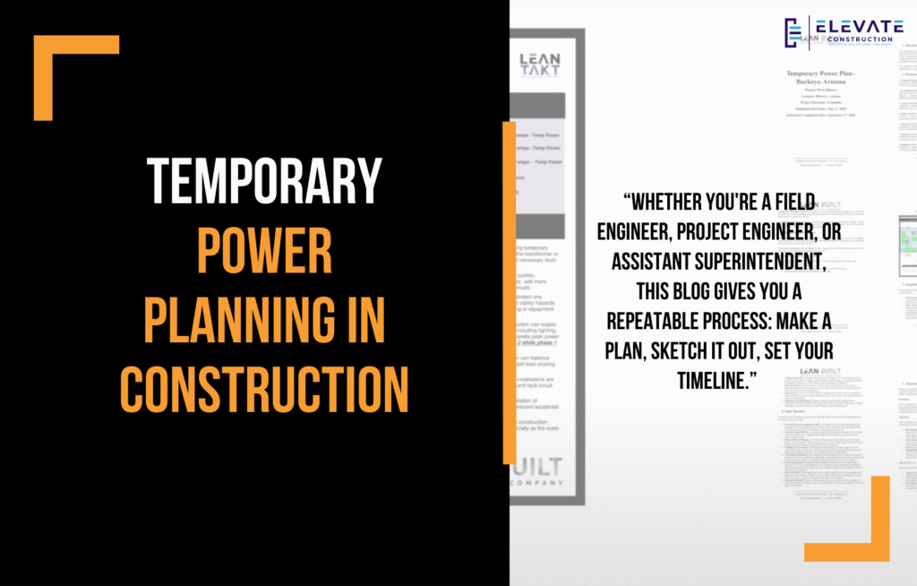 Temporary Power Planning In Construction - Elevate Constructionist