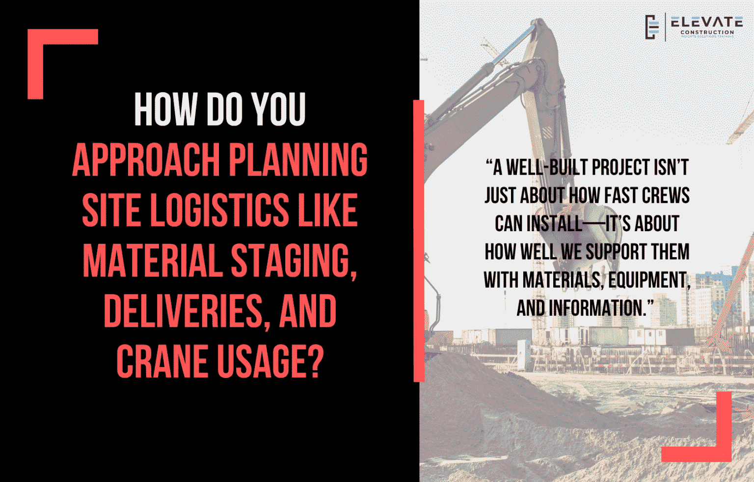 How Do You Approach Planning Site Logistics Like Material Staging ...