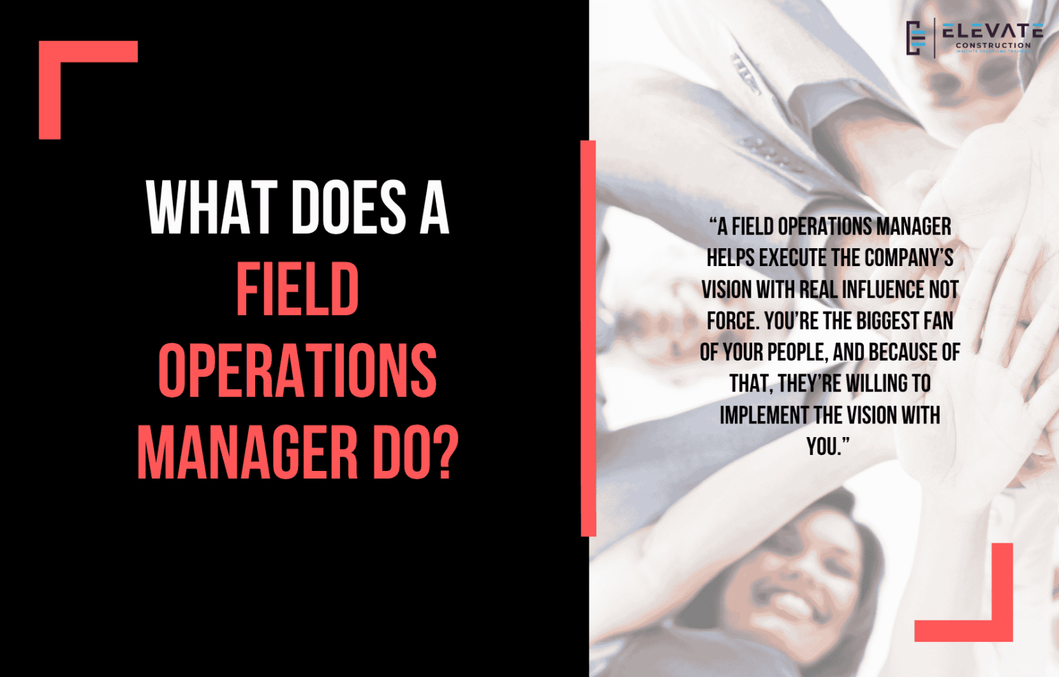What Does A Field Operations Manager Do? - Elevate Constructionist