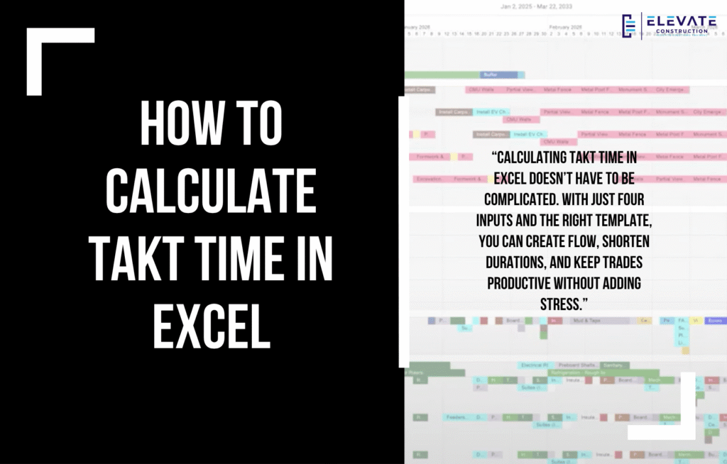 How To Calculate Takt Time In Excel - Elevate Constructionist