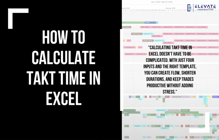 How To Calculate Takt Time In Excel - Elevate Constructionist