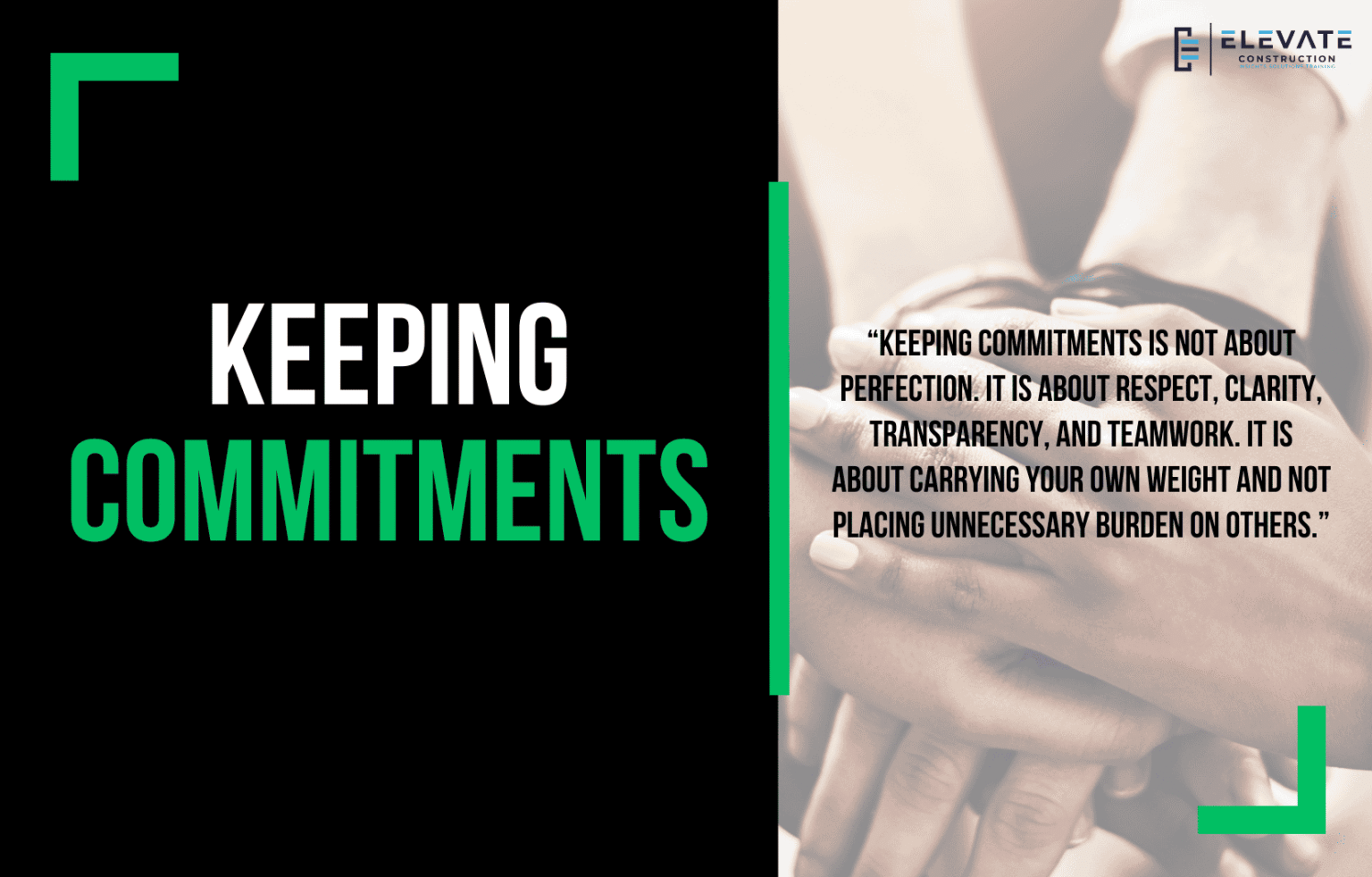 Keeping Commitments - Elevate Constructionist