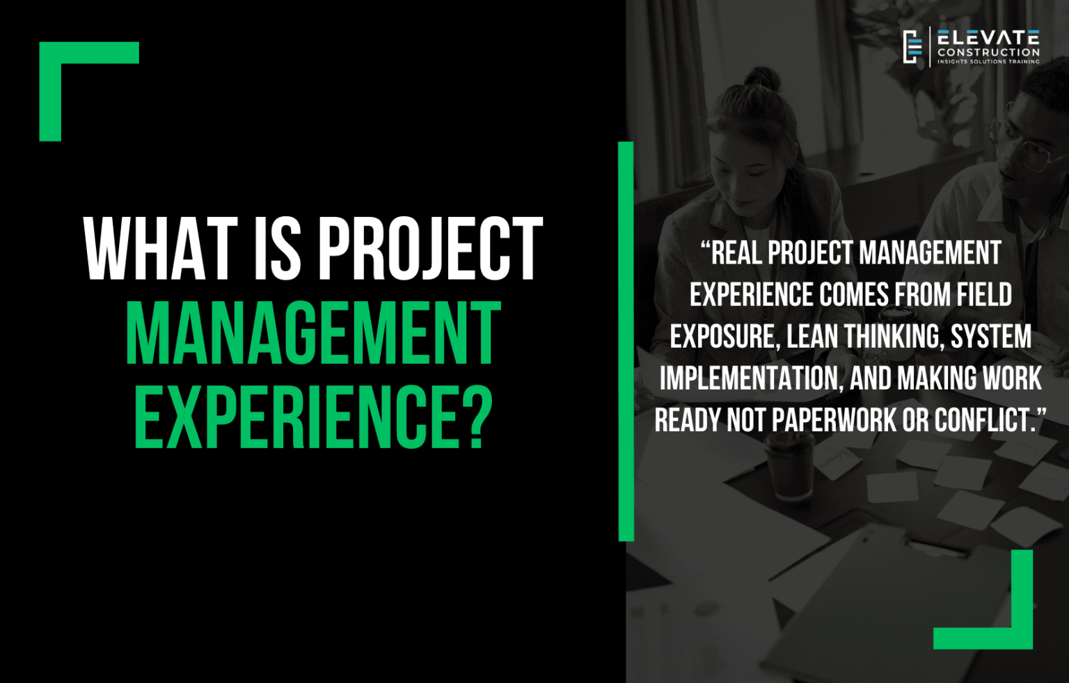 What Is Project Management Experience? - Elevate Constructionist